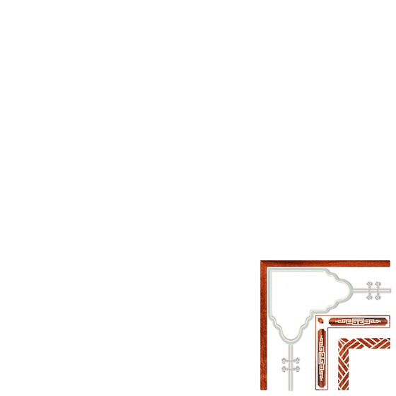 Stylish White Buckle Board 3D Model – Modern Interior Detail
